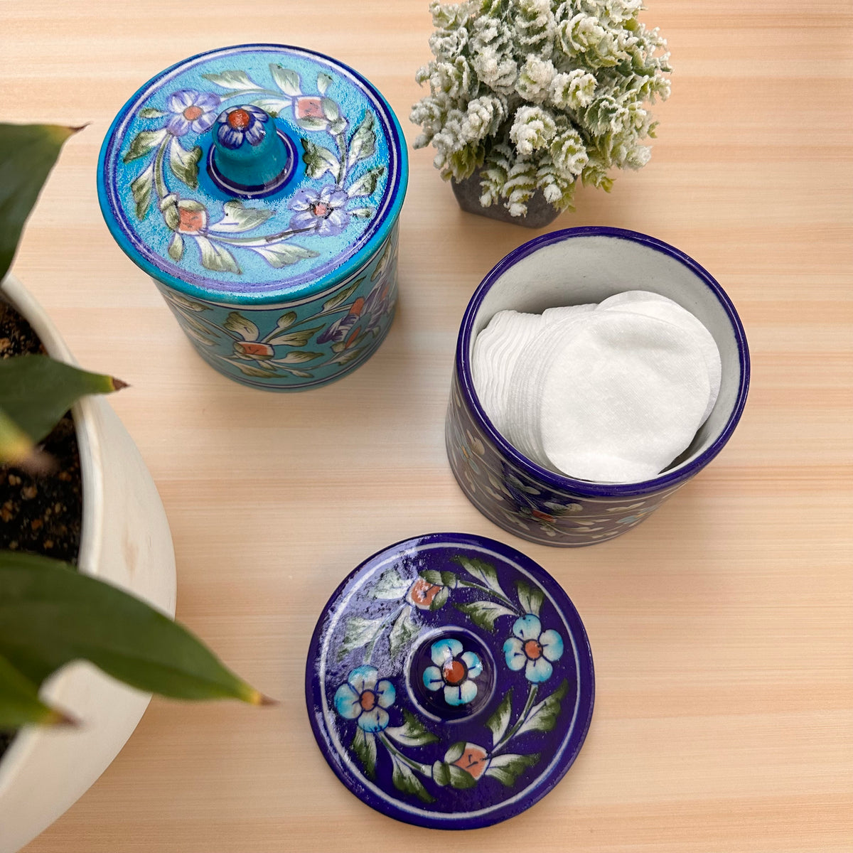 Cotton Jar Light Blue | Home Decoration And Furnishings in UAE – Min ...